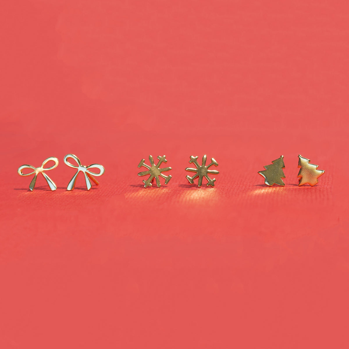 Alice Brass Christmas Tree Post Earrings 18K – INK+ALLOY, LLC