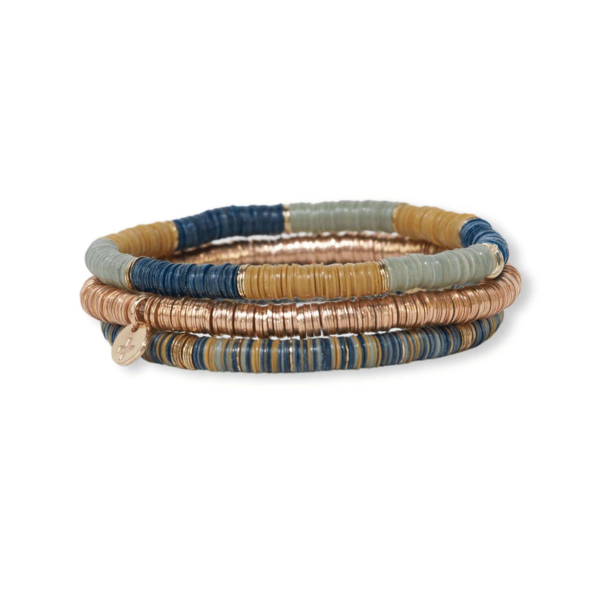 Grace Bracelet Stack of 3 - Green + Rust – INK+ALLOY, LLC