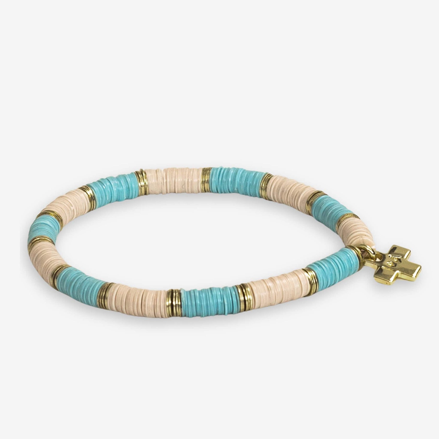 Grace Two-Color Block Sequin Stretch Bracelet Light Blue/Ivory – INK+ALLOY, LLC