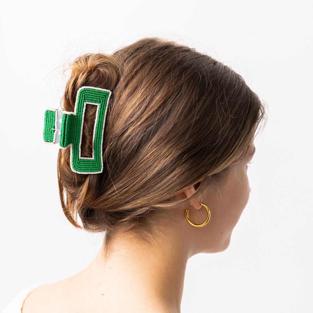 Lola Solid Color With Piped Edges Claw Kelly Green – INK+ALLOY LLC