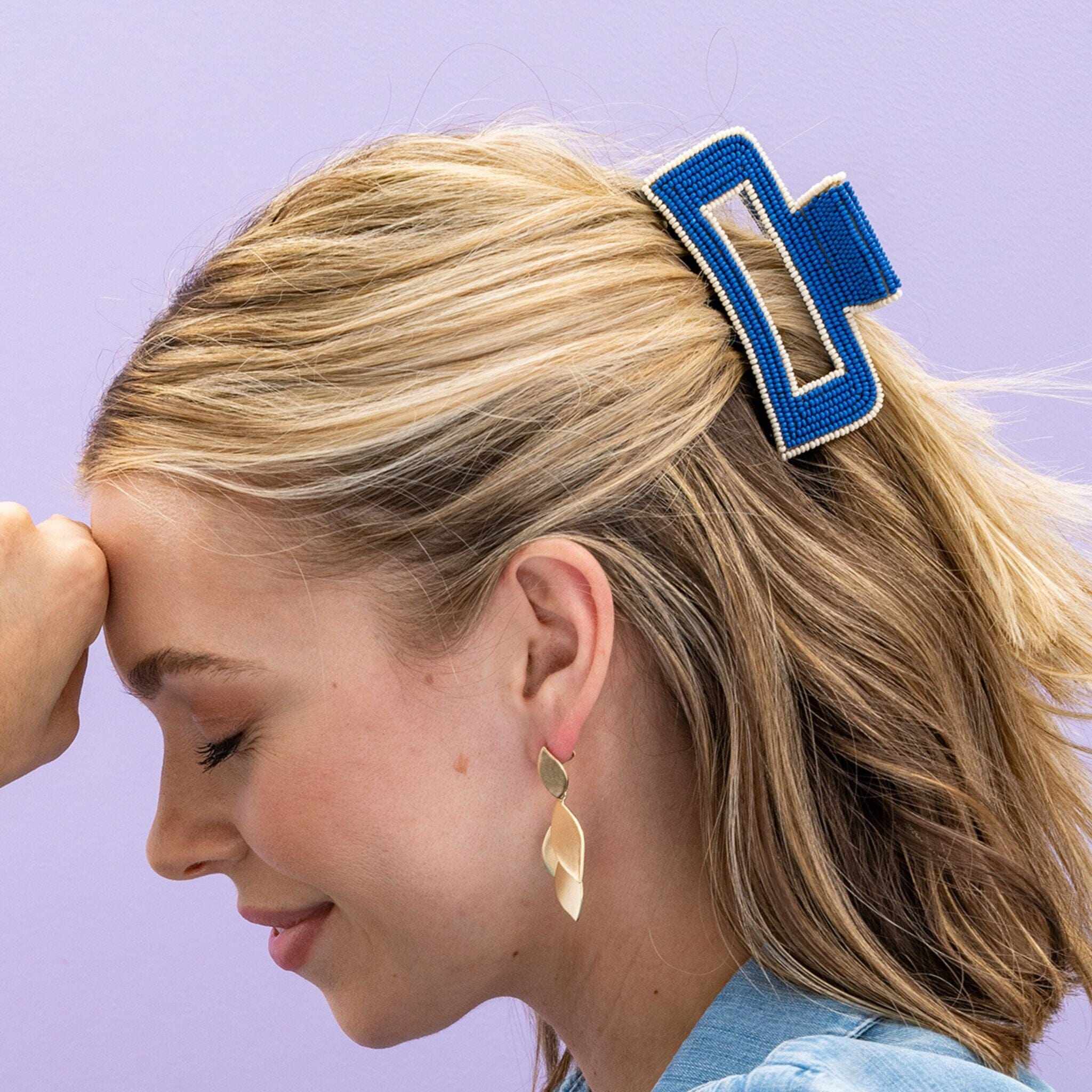 Lola Solid Color With Piped Edges Claw Lapis – INK+ALLOY, LLC